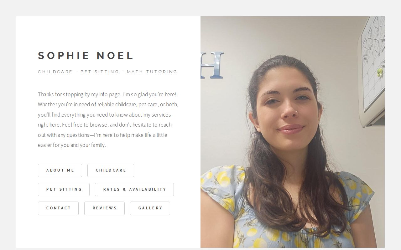 Sophie's Child/Pet Care Services